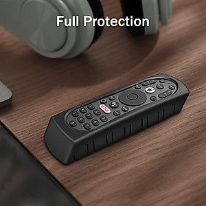 Fintie Protective Case for TiVo Stream 4K Remote – CaseBot (Honey Comb Series) Lightweight (Anti-Slip) Shockproof Silicone Cover for TiVo Stream 4K Remote Controller, Black