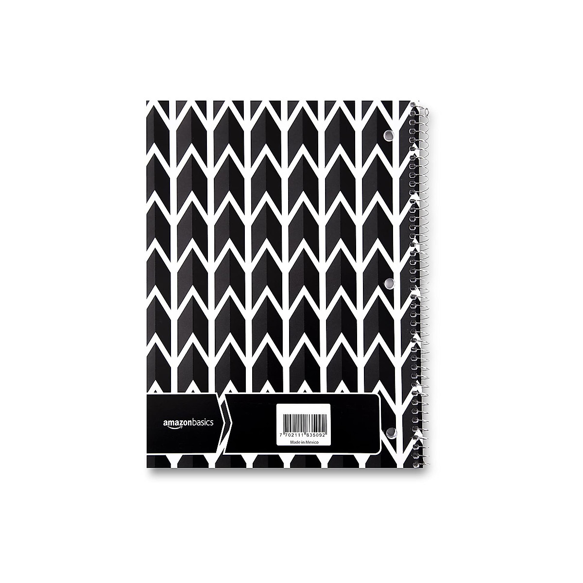 Amazon Basics College Ruled Wirebound Spiral Notebook, 70-Sheet - 5-Pack, Assorted Solid Colors