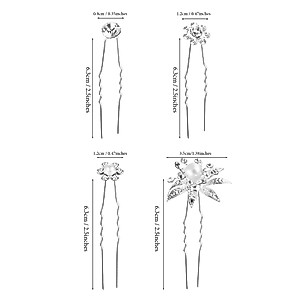 Unittype 40 Pack Bridal Wedding Hair Pins Rhinestone Hair Clips Accessories for Women and Girls