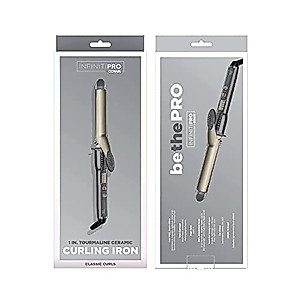 CONAIR INFINITIPRO Tourmaline 1-Inch Ceramic Curling Iron, 1-inch barrel produces classic curls – for use on short, medium, and long hair