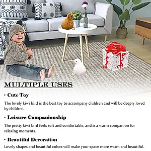 zhidiloveyou Kiwi Bird Stuffed Animal Kawaii Plush Cute Toy for Kids Adults (7.87", Brown)