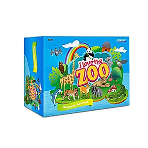 SpriteGru 59 PCS Zoo Animal Zoo Magnets for Toddlers Kids, Perfect Preschool Learning