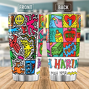 Tumbler Keith Office Insulated Haring Tea 20 30 Oz Coffee Hot Travel Steel Stainless Iced