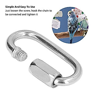 20 Pcs Bird Foot Rings, Bite Resistant Stainless Steel Parrot Leg Rings Bird Toy Accessories for Conure Cockatiel Cockatoo Lovebird