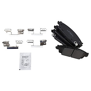 TRQ Front & Rear Brake Pad & Rotor Kit Premium G-Coated Performance Ceramic Slotted X Drilled Compatible with 15-20 Cadillac 14-20 Chevrolet GMC