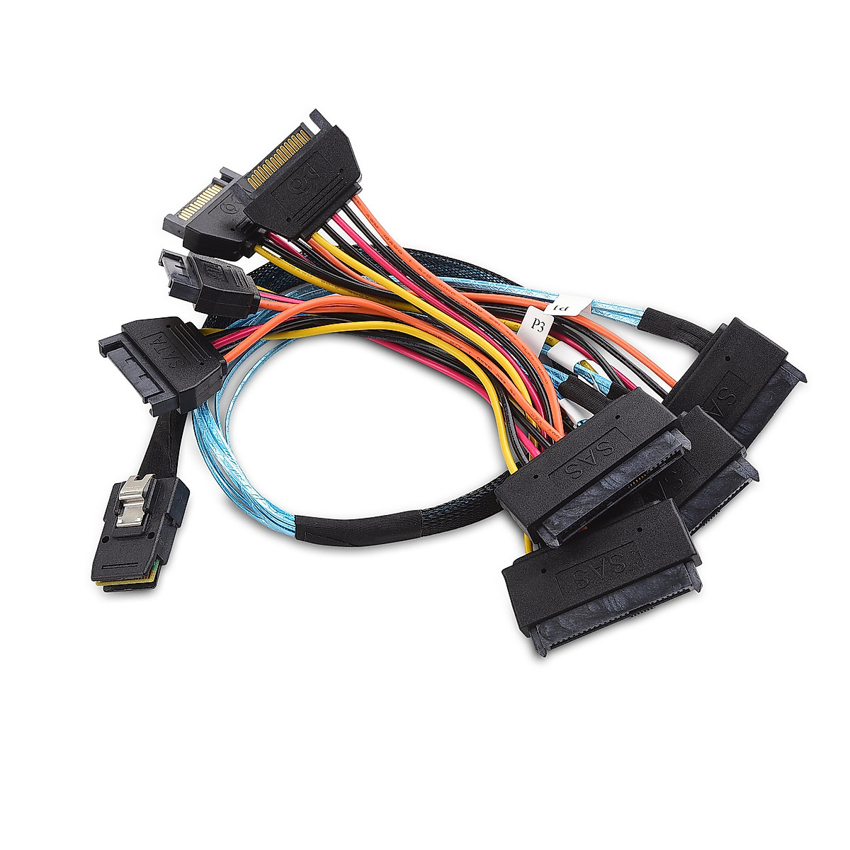 Cable Matters Internal Mini SAS to SAS Cable 1.6 Feet, 0.5m (SFF-8087 to SFF-8482)
