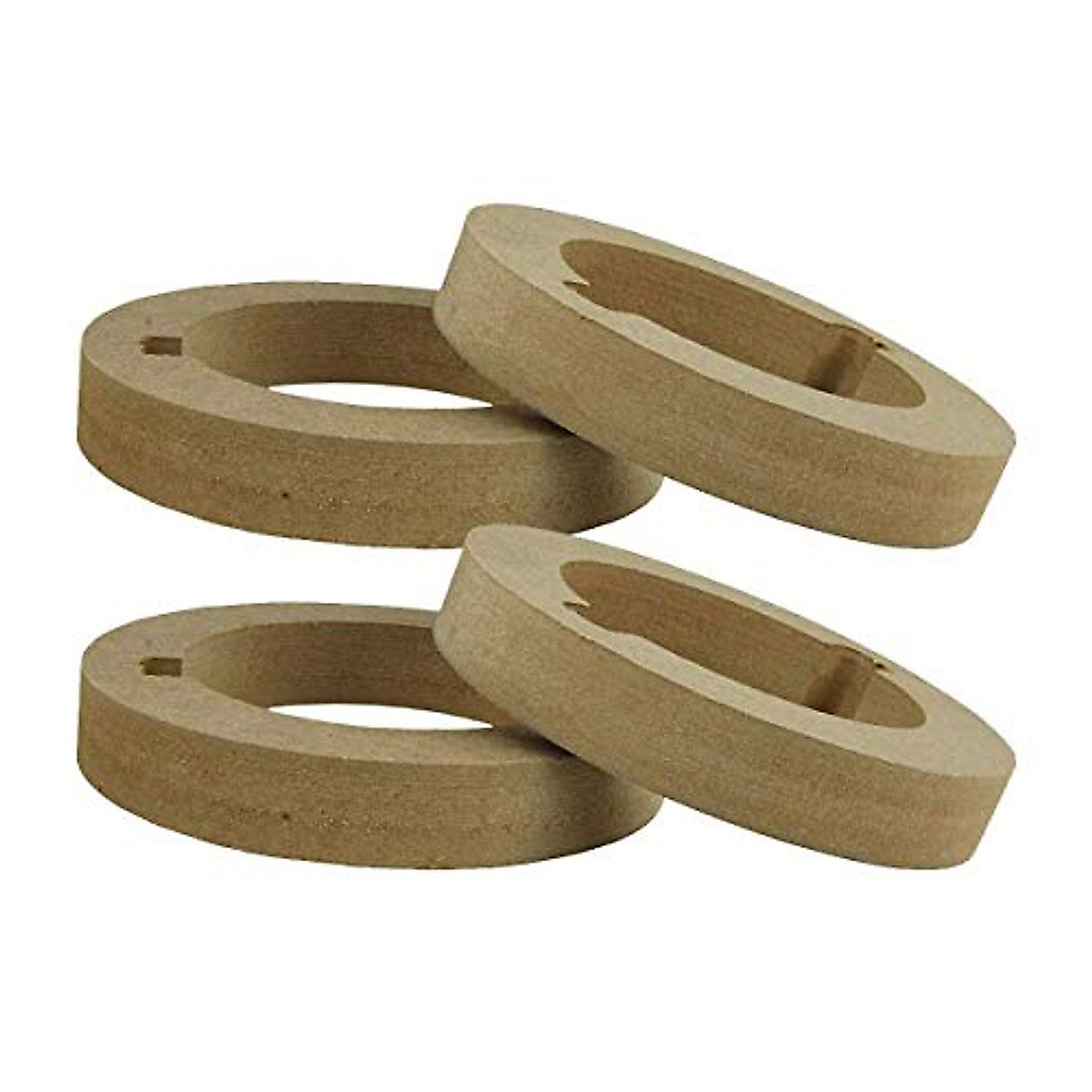 MDF Tweeter Adapter Rings Spacers 2.91" ID x 4.33" OD Car Audio Installation (2 Pairs - 4 Rings) RING-3720