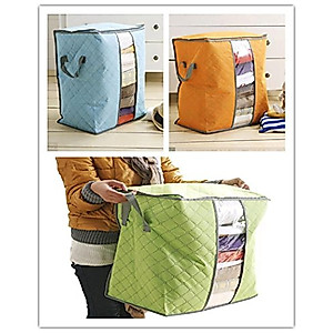 YJYdada Storage Box Portable Organizer Non Woven Underbed Pouch Storage Bag Box (Green)