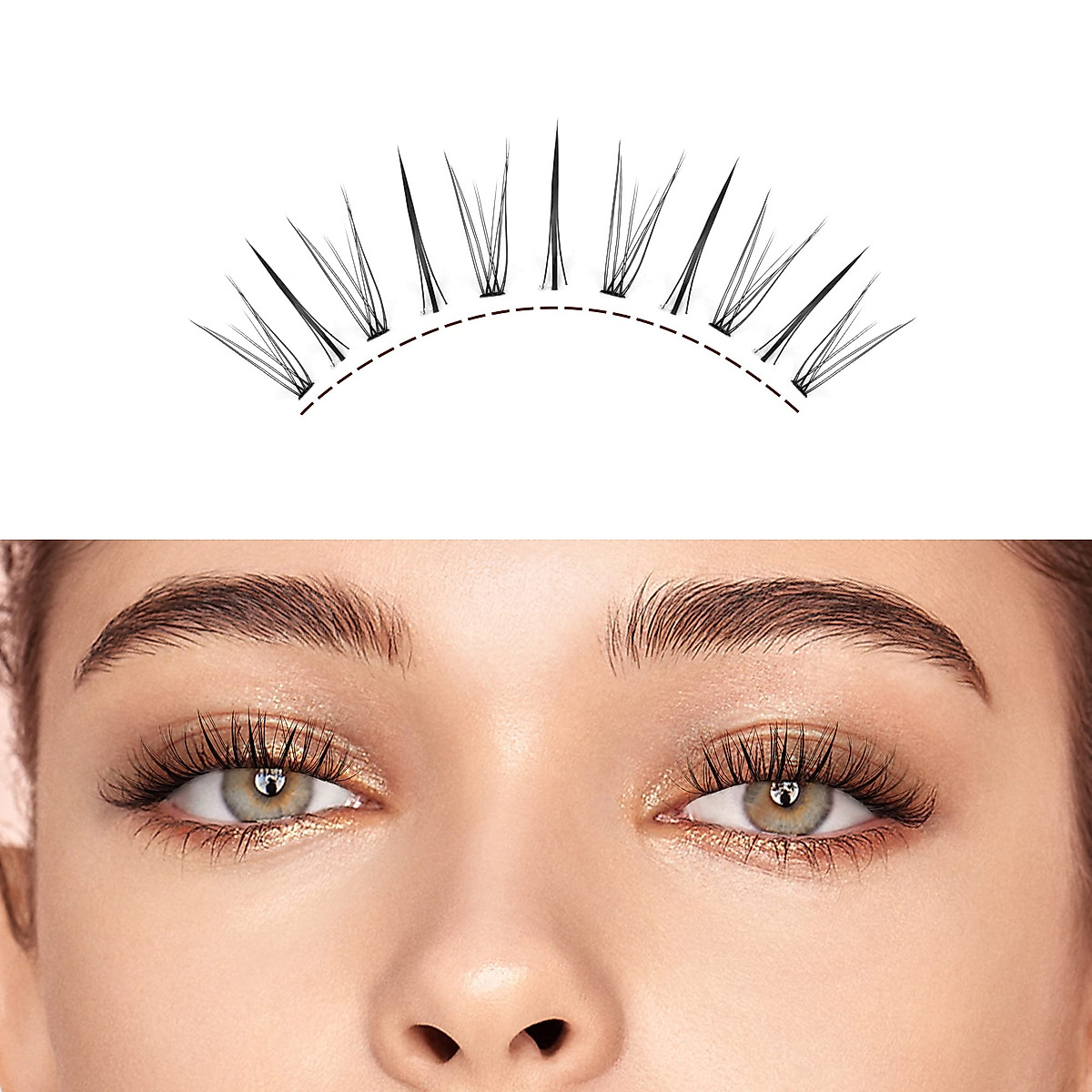 Individual Lashes Manga Lashes Individual Cluster Lashes 320pcs Mixed Pack, DIY Eyelash Extensions 5-16mm Mixed Length zenotti False Eyelashes Natural Look Reusable Super Thin Band C Curl Lower Bottom Lash Fairy Style A Shape Fish Tail Mixed Lash Clusters