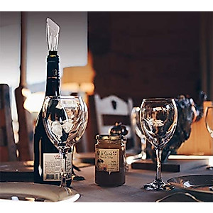 1 Pack Wine Aerator Pourer Spout Tulips Shaped Aerator Wine Pour Premium Wine Aerator Wine Bottle Aerator Pourer for Red and White Wine Lover Gift, Black