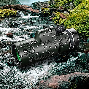 80x100 Monocular-Telescope High Powered Monocular for Adults Monocular for Smartphone Adapter Monocular Telescope Hunting Wildlife Bird Watching Travel Camping Hiking