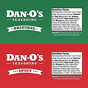 Dan-O's Seasoning Small 2 Bottle Combo | Original & Spicy | 2 Pack (3.5 oz)