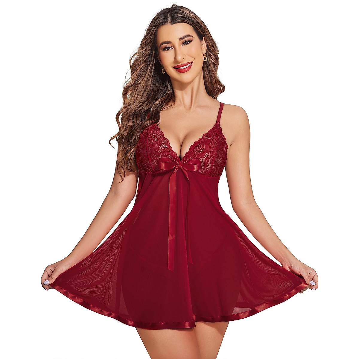 Avidlove Sexy Lingerie for Women Babydoll Sleepwear Strap Chemise Nightwear Sleepwear