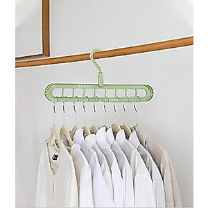 XINYIDAO 6 Pcs Magic Hanger Organizer, with 9 Slots, Multifunctional Storage Hanger, Non-Slip Hangers, Cascading Hangers, Closet Organizers and Storage