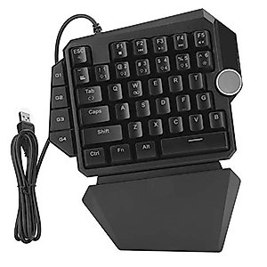 070 44 Keys One Handed Keyboard, RGB Backlight Mechanical Keyboard, Gaming Keyboard for PC, Computer Peripherals