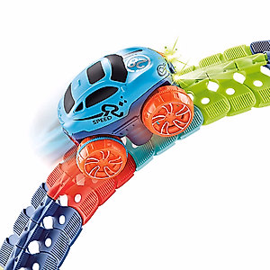 veook Toy car,Tracks Cars Replacement only, Race Car Track Accessories with LED Lights,Compatible with Most Magic Race Car Tracks for Kids Boys and Girls