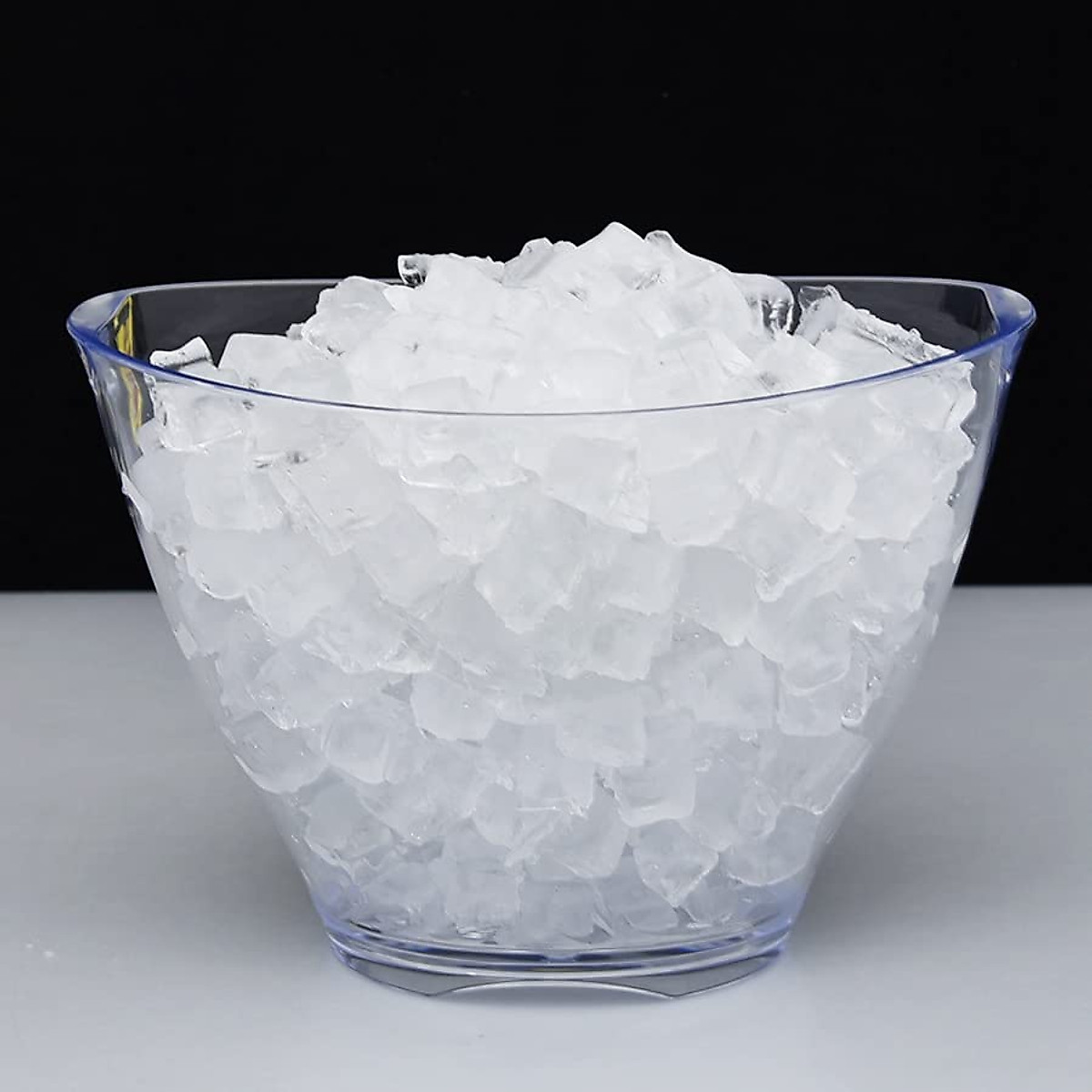 SOUJOY Ice Bucket, Acrylic Champagne Bucket for Party, 4 Liter Clear Oval Bar Ice Cooler Container, Beverage Storage Tub for Wine, Drink, Whisky, Champagne or Beer Bottles