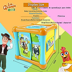 La Granja de Zenon Baby Toys Activity Cube Newborn Busy Baby Activity Center for Toddler 1-3 La Vaca Lola Developmental Learning Farm Toys Educational Gifts for Babies 6-12 Months Boys and Girls
