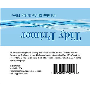 Tidy Primer Kit for Black Berkey and PF-2, Water Purification Unit, Nylon, Chrome, Rubber, Silicone