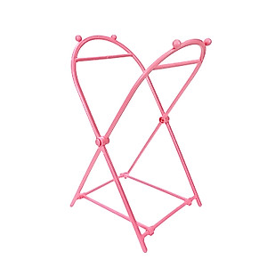 Xiaoyztan Foldable Garbage Bag Holder ABS Plastic Trash Bag Support Frame for Home Kitchen Garden Outdoor (Pink)