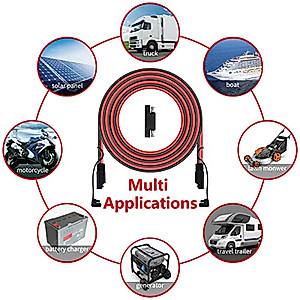Billion wealth 10AWG 10Feet / 3M SAE to SAE Extension Cable Quick Disconnect Connector Compatible with Solar Panel Panel SAE Plug