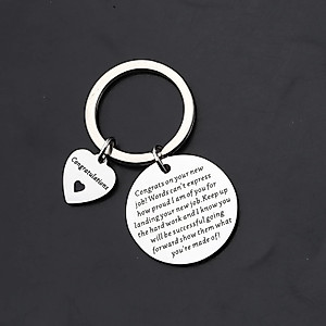 TGBJE New Job Gift Congratulations On Your New Job Keychain Gift Congratulation Gift Coworker Leaving Gift First Job Gift (Congrats new job)