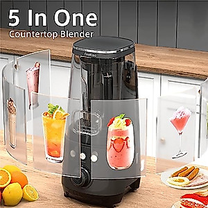 Feekaa Quiet Blender for Shakes and Smoothies, with Low Noise Soundproof and 44oz Tritan Jar, Quiet Blenders for Kitchen, Juice Blender for Fruit and Vegetable, Ice Crush, Black