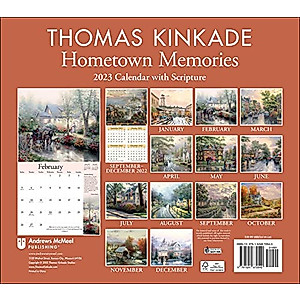 Thomas Kinkade Special Collector's Edition with Scripture 2023 Deluxe Wall Calen: Hometown Memories