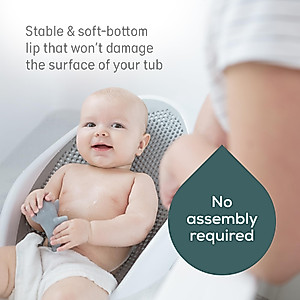 Angelcare Baby Bath Support (Grey) | Ideal for Babies Less than 6 Months Old