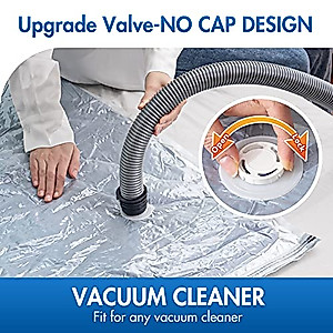 TAILI 8 Pack Vacuum Storage Bags for Comforter and Blankets, Jumbo Vacuum Seal Bags for Bedding 40x31 Inch, Space Saver Bags for Clothes, Pillows, Saving More Closet Space