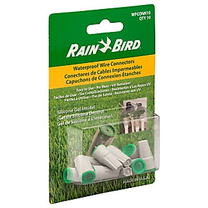 Rain Bird WPCONN10 Waterproof Grease Cap Wire Connectors, 10-Pack, Black/Green
