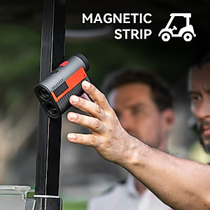 Golf Range Finder 660 Yards with Magnetic, MiLESEEY Golf Rangefinder with Rechargeable Battery, Flag Lock with Pulse Vibration, Slope On-Off, 6X Magnification, Fast Focus Scan Laser Rangefinder