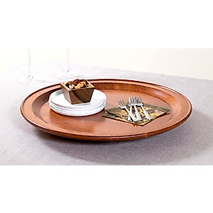 18" Lazy Susan with Flared Lip Cherry Finish