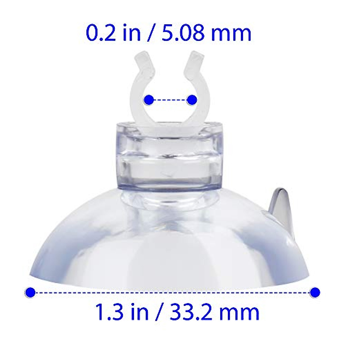 YiePhiot 20 Pcs Aquarium Suction Cup Clips Airline Tube Holder Reusable Rubber Clamps Fish Tank Hose Holder Clip for Fish Tank, Aquarium Airline Tubing/Hose, Clear 0.2 Inch