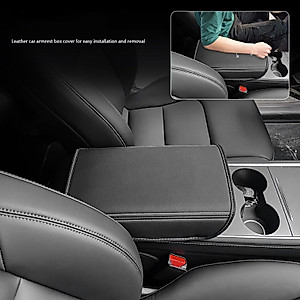MASHA Car Armrest Box Cover for Tesla Model 3 Model Y 2017-2022 2023 2024 Central Control Armrest Decoration Interior Car Accessories