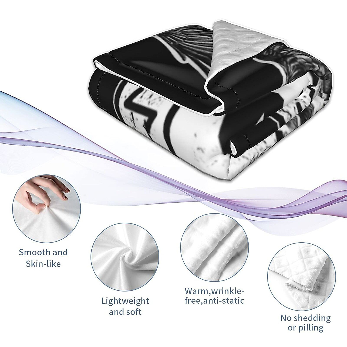 TPOKIM Lightweight Silky Cozy Warm Odin Thor God of Hammers Viking Fleece Baby Receiving Blanket Unisex for Stroller, Crib, Newborns,Baby Shower, Carseat 30x40Inch