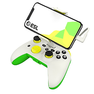 RiotPWR ESL Gaming Controller for iOS iPhone & Carry Case – Wired Gamepad with Triggers, Power Pass Through Charging, D-Pad & Headphone Socket - Handheld Game Console Accessory