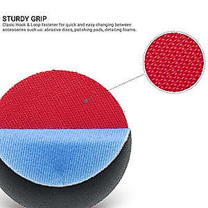 Glass Polish 12604 Hook & Loop Grip Backing Plate for Rotary Sander or Polisher with 5/8”-11 Thread - Ø 4.5 inch