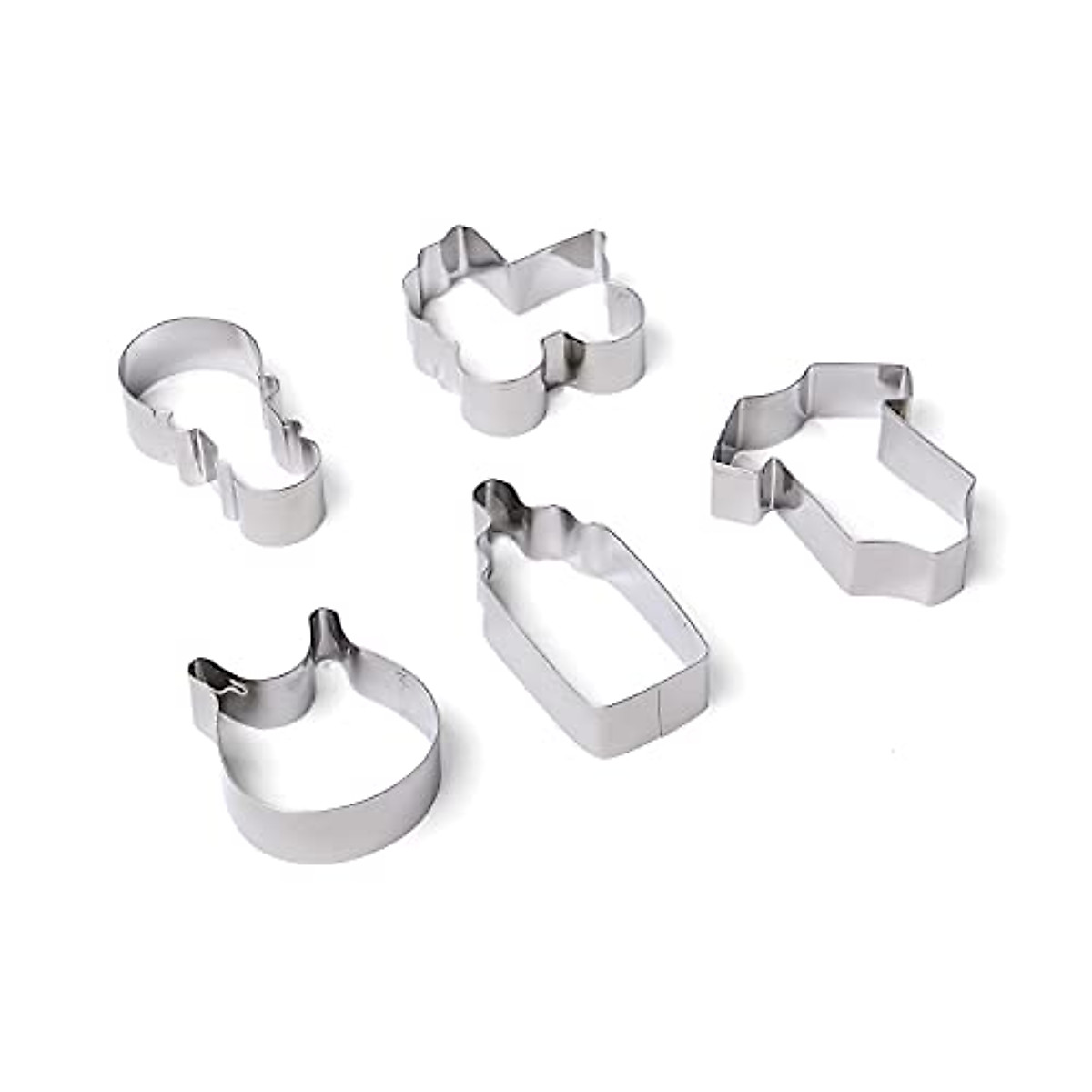 Fox Run 3684 Baby Shower Cookie Cutter Set of 5 Medium