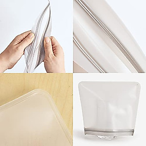 Cozihom Reusable Gallon Freezer Bags, Ziplock Leakproof Reusable Gallon Bags for Marinate Meats, Fruit, Sandwich, Snack, 2 Gallon Bags + 4 Quart Bags + 4 Snack Bags