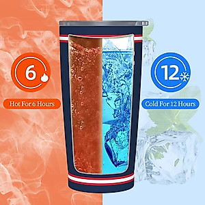 New England Custom 20oz Tumbler,Add Personalized Name and Number,Travel Coffee Mug, Stainless Steel, Insulated, Keep Drinks Cold and Hot,Gifts for Fans