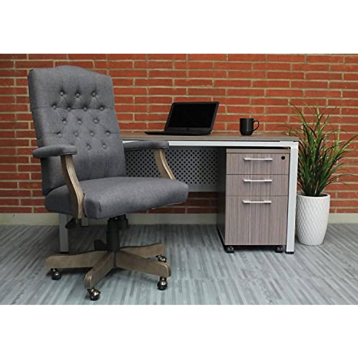 Boss Office Products Executive Commercial Swivel Chair, Slate Grey