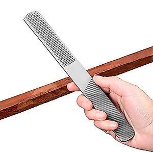 ANDGOO (2 Pack) 4 Way Wood Rasp File, Premium Grade High Carbon Hand File and Round Rasp, Half Round Flat & Needle Files. Best Wood Rasp Set for Sharping Wood and Metal Tools