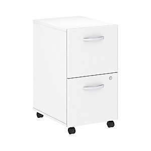Bush Business Furniture Studio C 2 Drawer Mobile File Cabinet in White