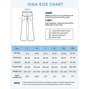 IUGA Wide Leg Yoga Pants for Women Sweatpants with Pockets Yoga Pants Flare Lounge Pants Loose High Waist Comfy Workout Dance
