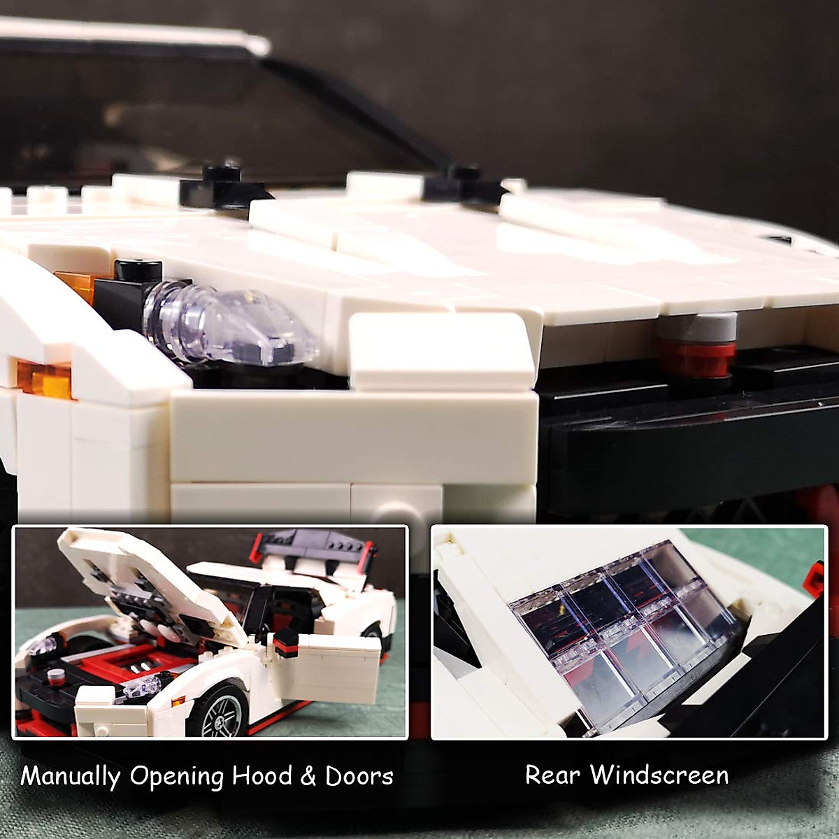 Nifeliz Mini Sports Race Car GTRS MOC Building Blocks and Construction Toy, Adult Collectible Model Cars Set to Build, 1:14 Scale (1024 Pcs)