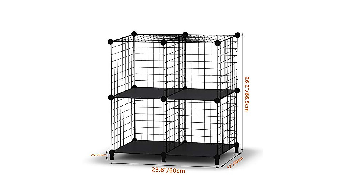HOMIDEC Wire Cube Storage Shelves - Multi-Use DIY Bookcase & Organizer