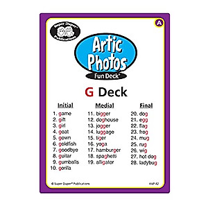 Super Duper Publications | Articulation Photos G Fun Deck Flash Cards | Educational Learning Resource for Children