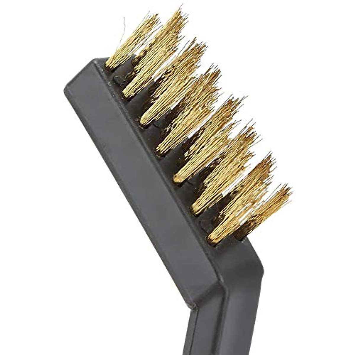 Fdit 3pcs Mini Wire Brush Curved Handle Masonry Brush Wire Bristle for Cleaning Tree Trunk Burr Bonsai Brush Garden Cleaning Tool