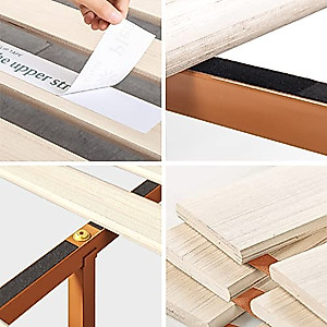 ZINUS Alexia Wood with Wood Headboard Bed Frame with headboard / Solid Wood Foundation with Wood Slat Support / No Box Spring Needed / Easy Assembly, Rustic Pine, Queen